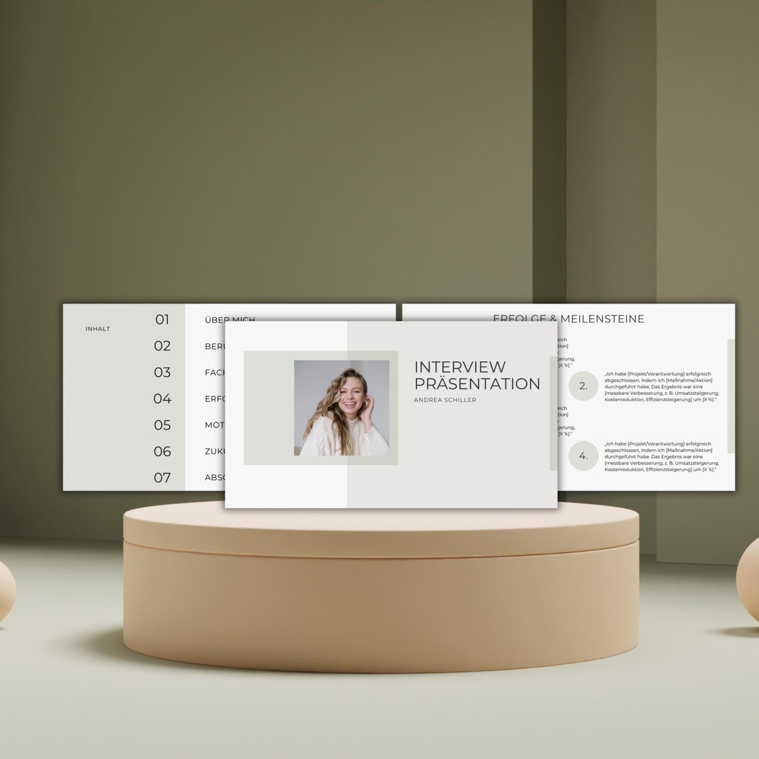 Job Interview Presentation Powerpoint Template Canva Modern Executive ...