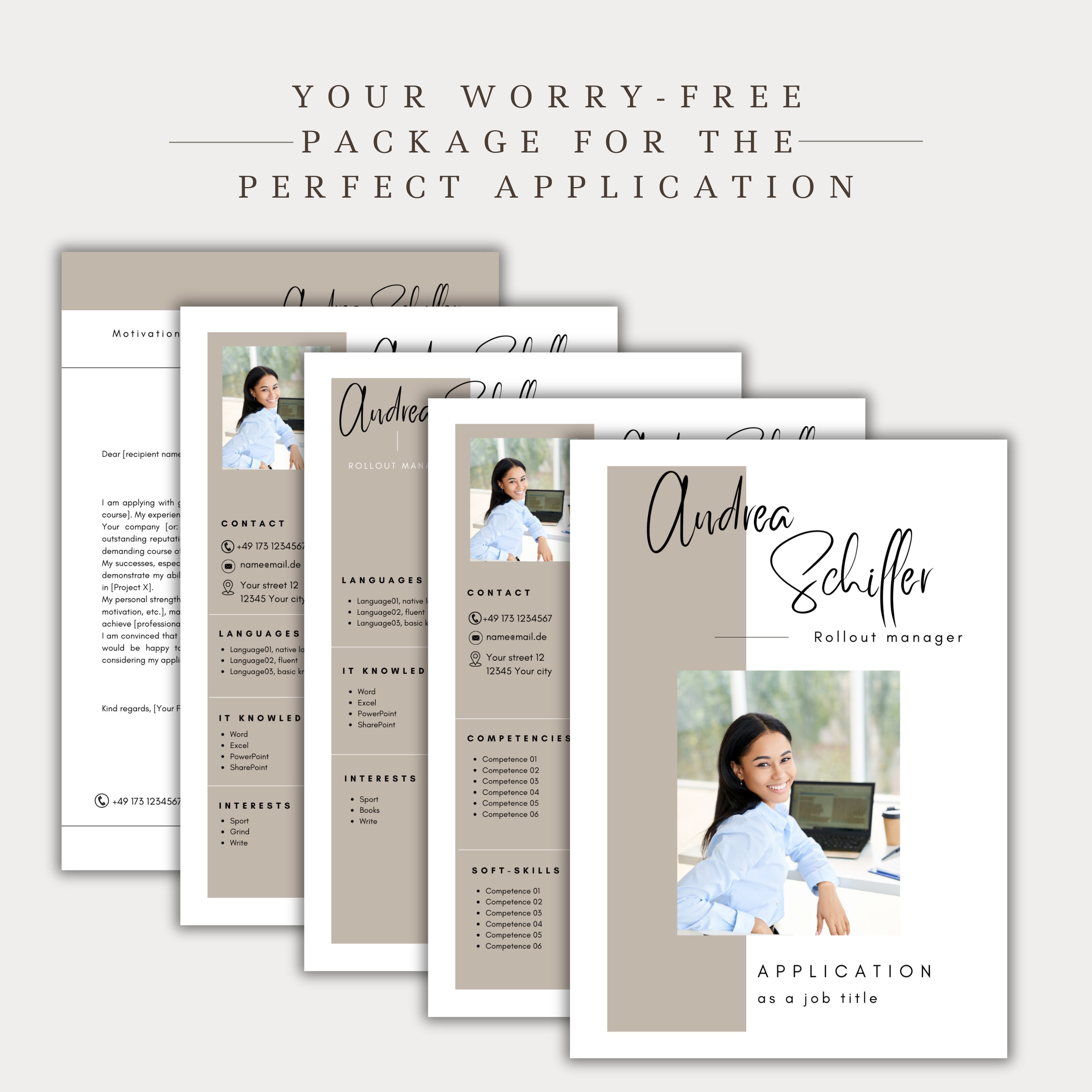 Modern Application Templates English Tabular CV Template Cover Sheet ...