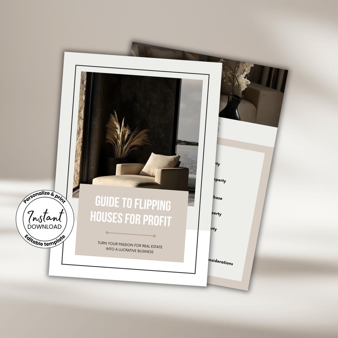 Real Estate Investor House Flipping Ebook Template Fix & Flip Guide Pre ...