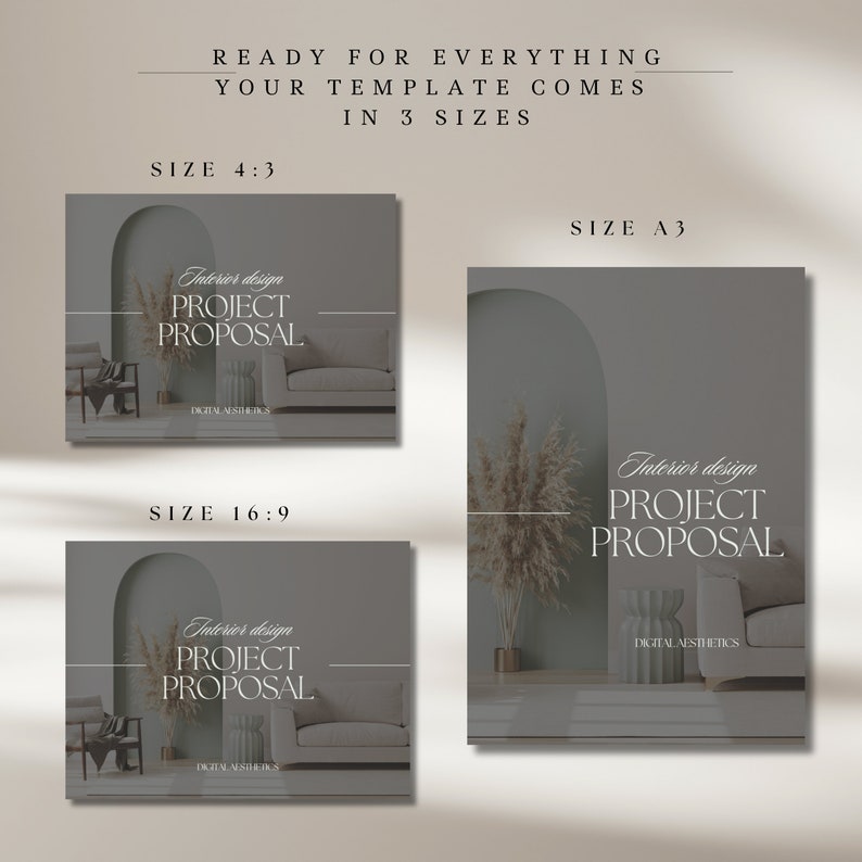 Interior Design Presentation Template Boho Mint Concept Mood Board Template for Interior ...