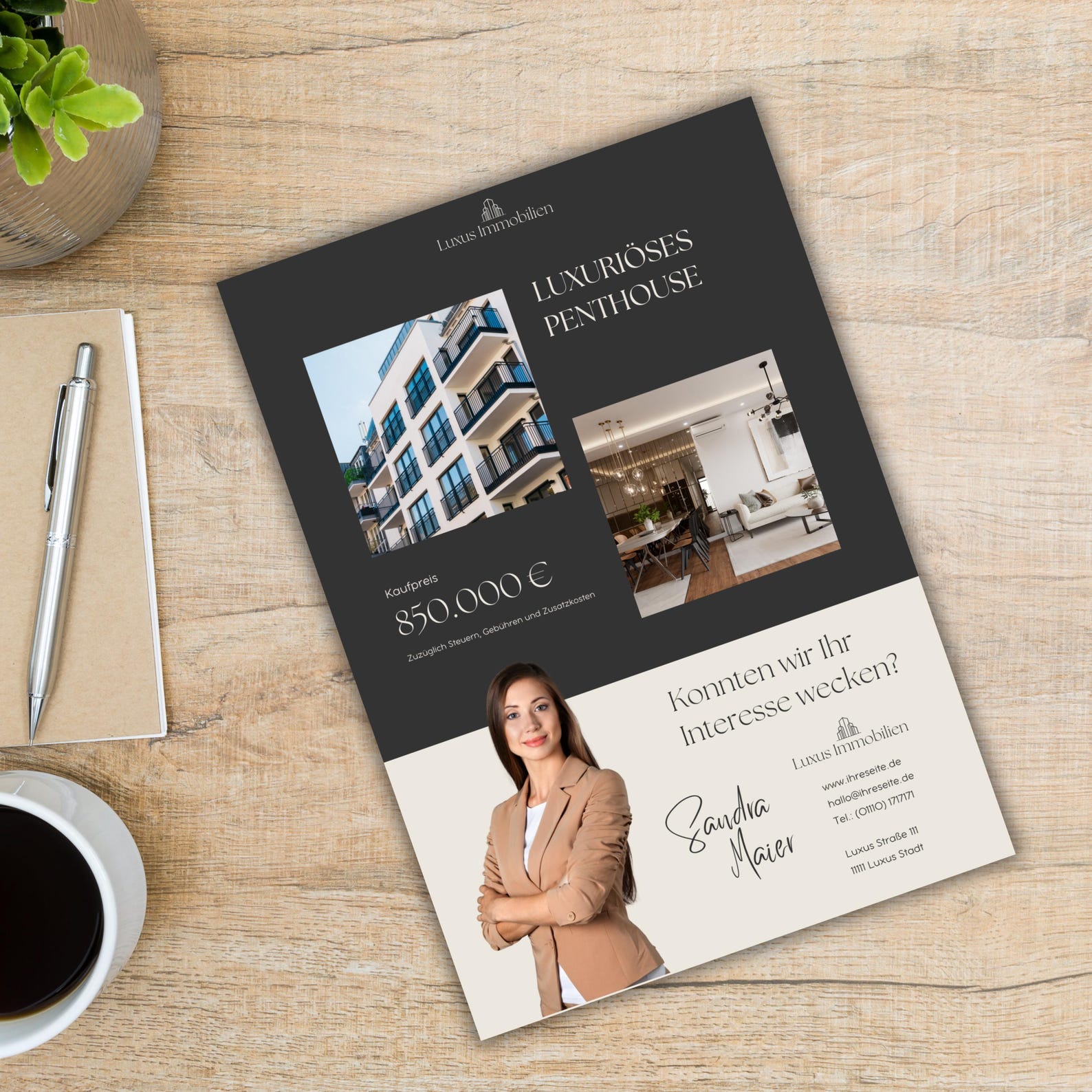 Real Estate Expose Template House Sale Agent Template Apartment Sale ...