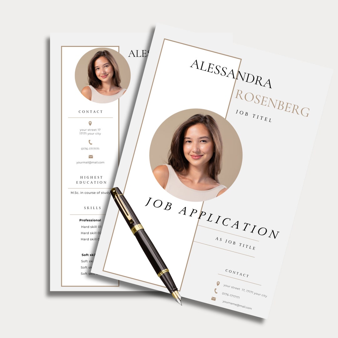 Modern Application Templates Creative Tabular Resume Template Cover ...