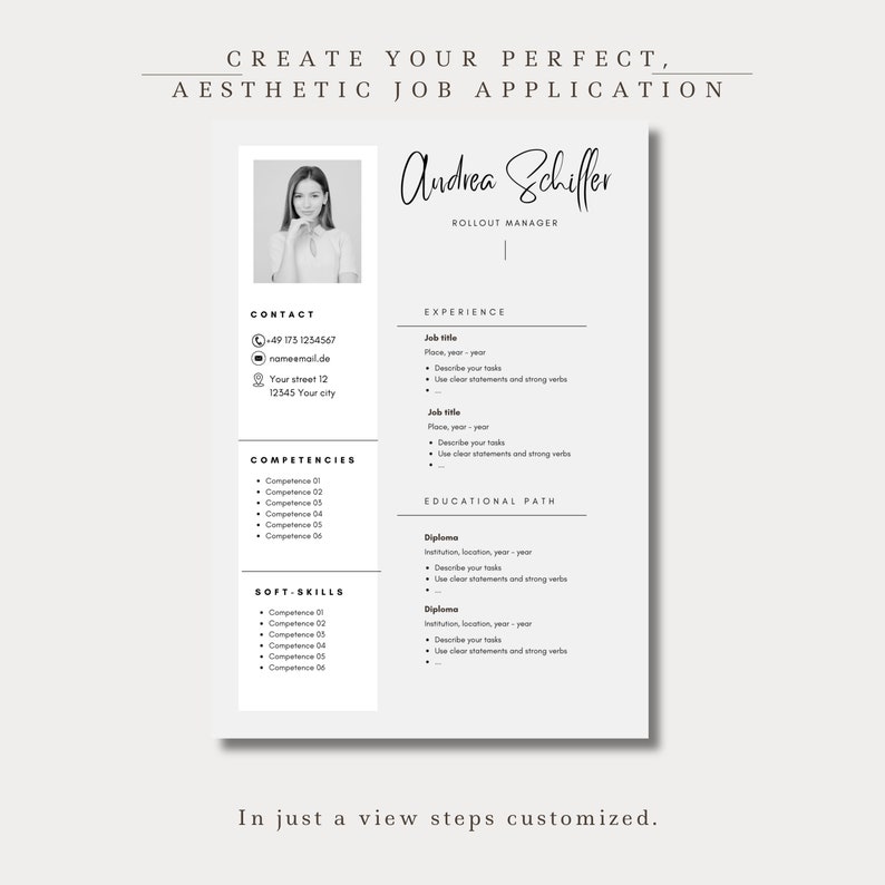 Modern Application Templates English Tabular CV Template Cover Sheet ...