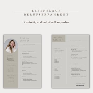 Application Template German CV Tabular Creative Cover Letter Modern ...