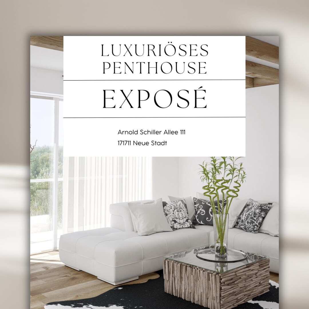 Real Estate Expose Template House Sale Agent Template Apartment Sale ...
