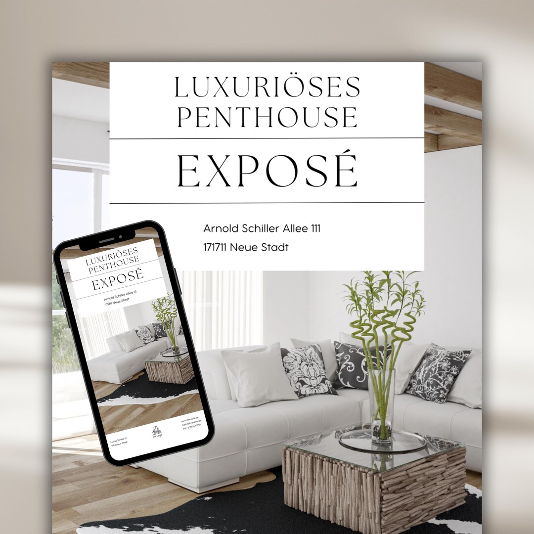 Real Estate Expose Template House Sale Agent Template Apartment Sale ...