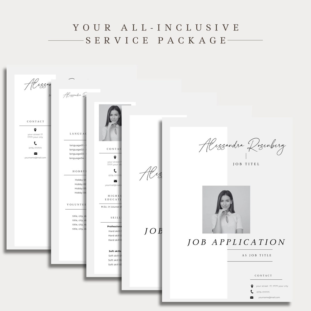 Modern Application Templates English Tabular CV Template Cover Sheet ...