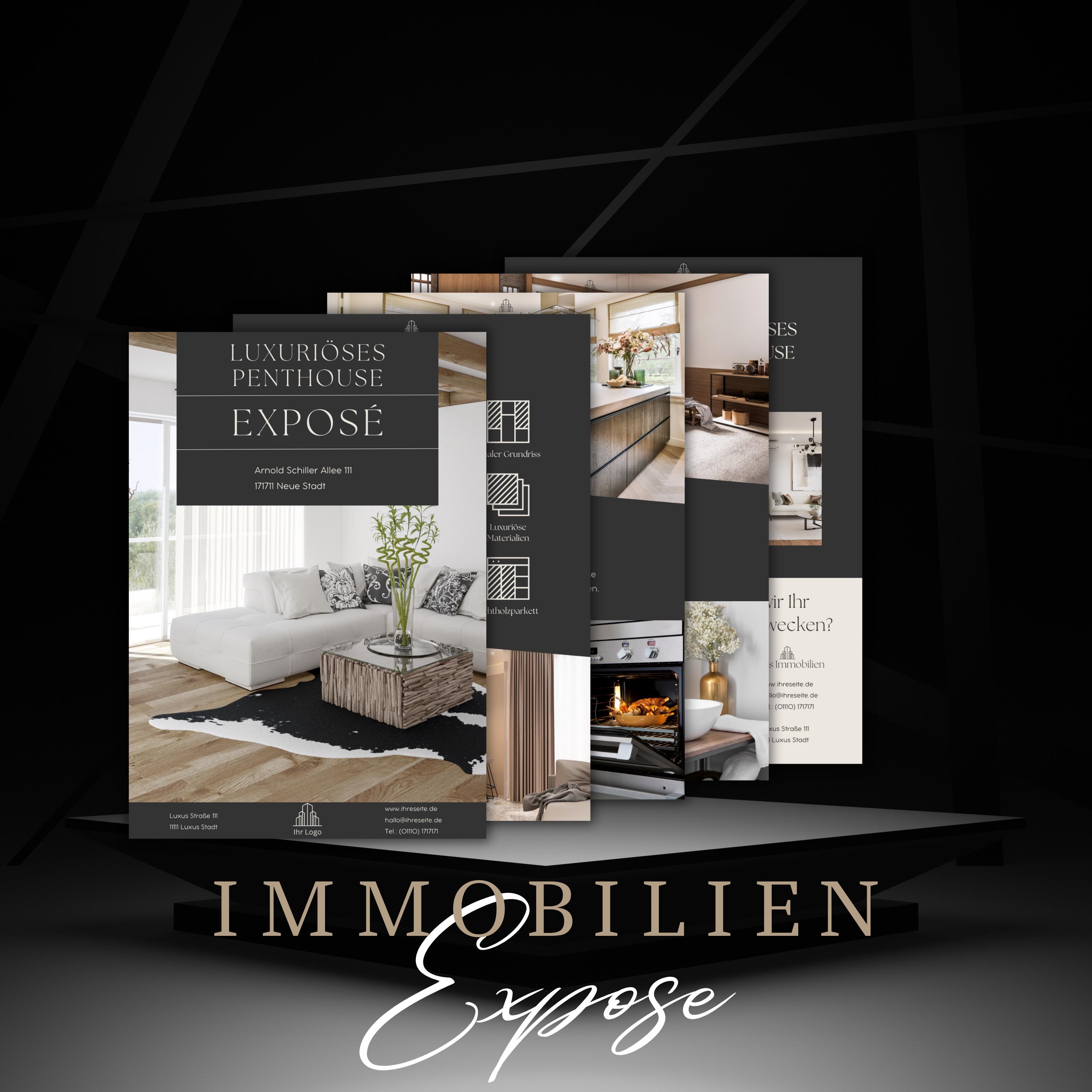 Real Estate Expose Template House Sale Agent Template Apartment Sale ...