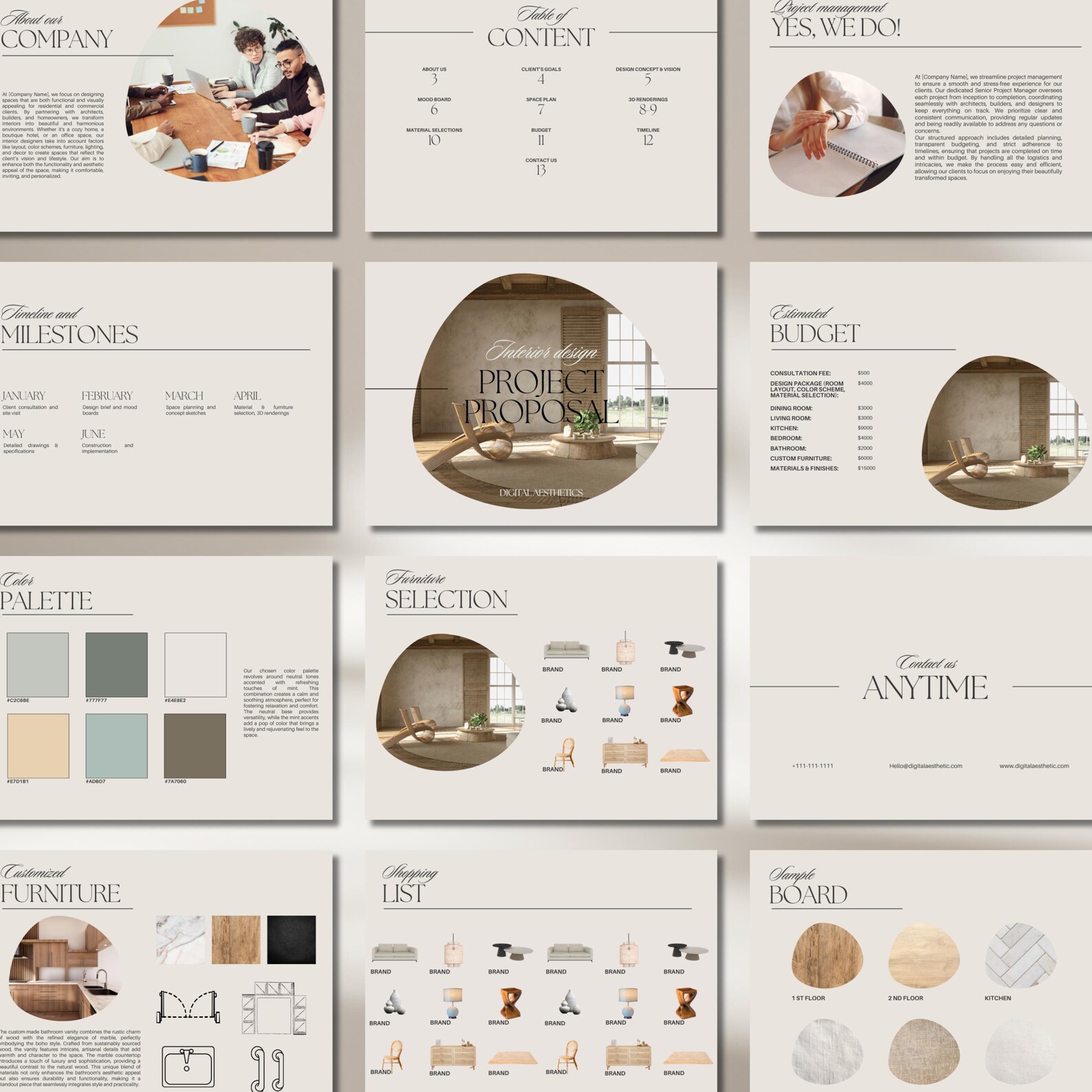 Interior Design Presentation Template FFE Finishes Concept Mood Board ...