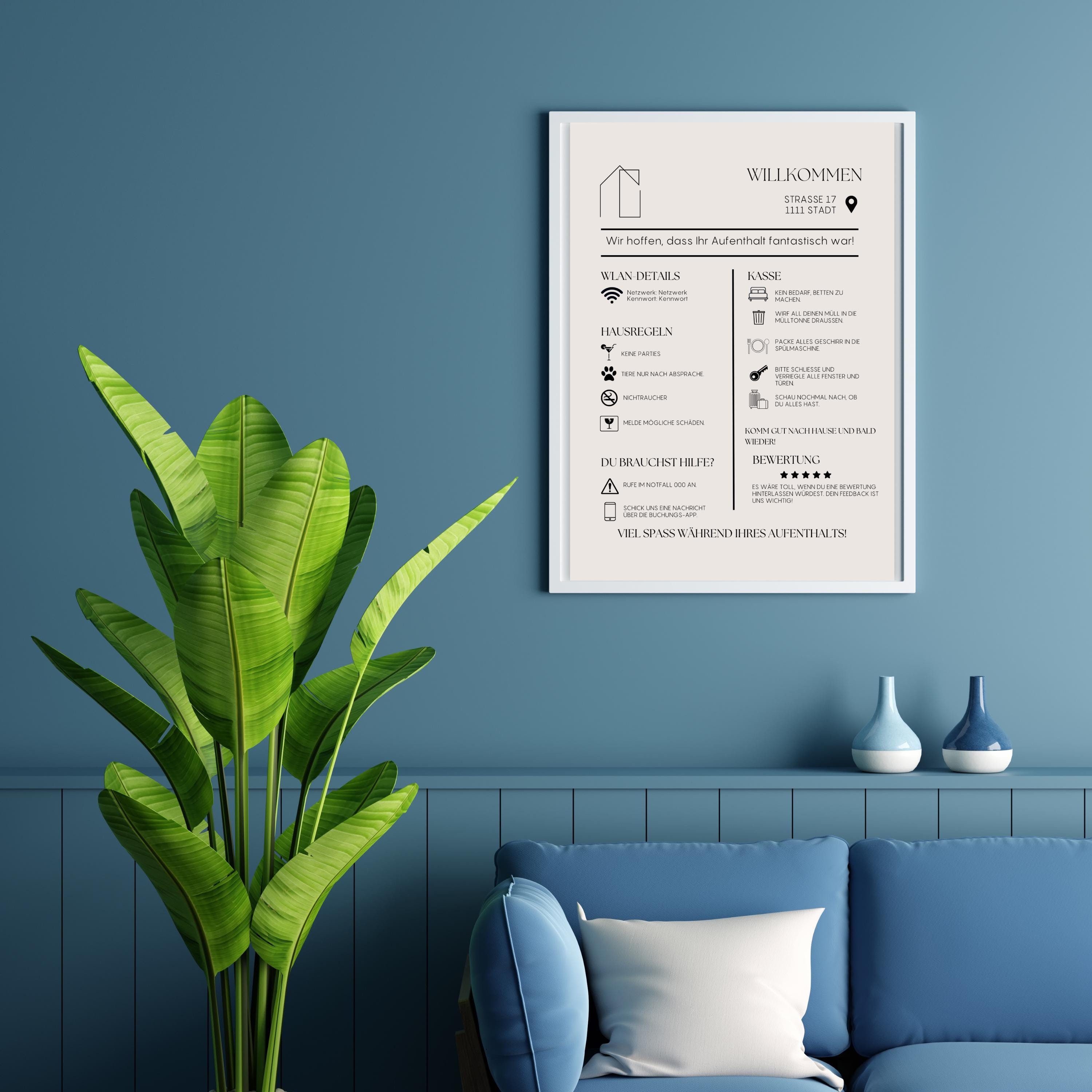 Welcome Sign Airbnb Hosts Vacation Rental Printable Guest Arrival ...
