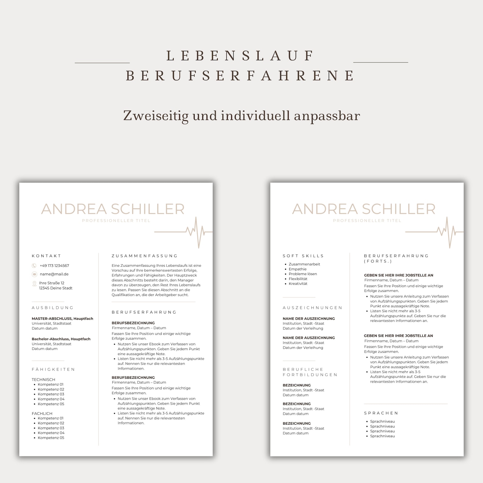 Nurse Resume Template Canva German Nursing Cover Letter RN New Nurse ...