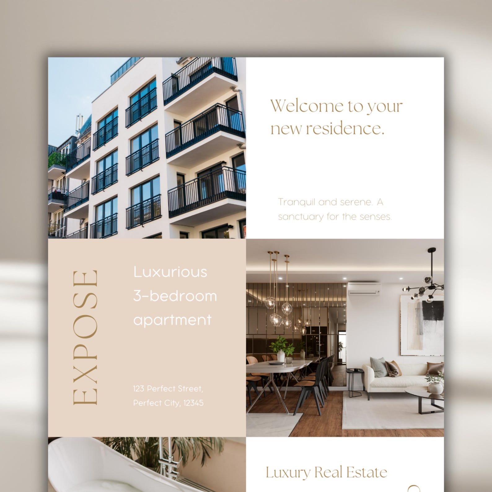 Real Estate Expose Listing Brochure Template House Selling Apartment ...