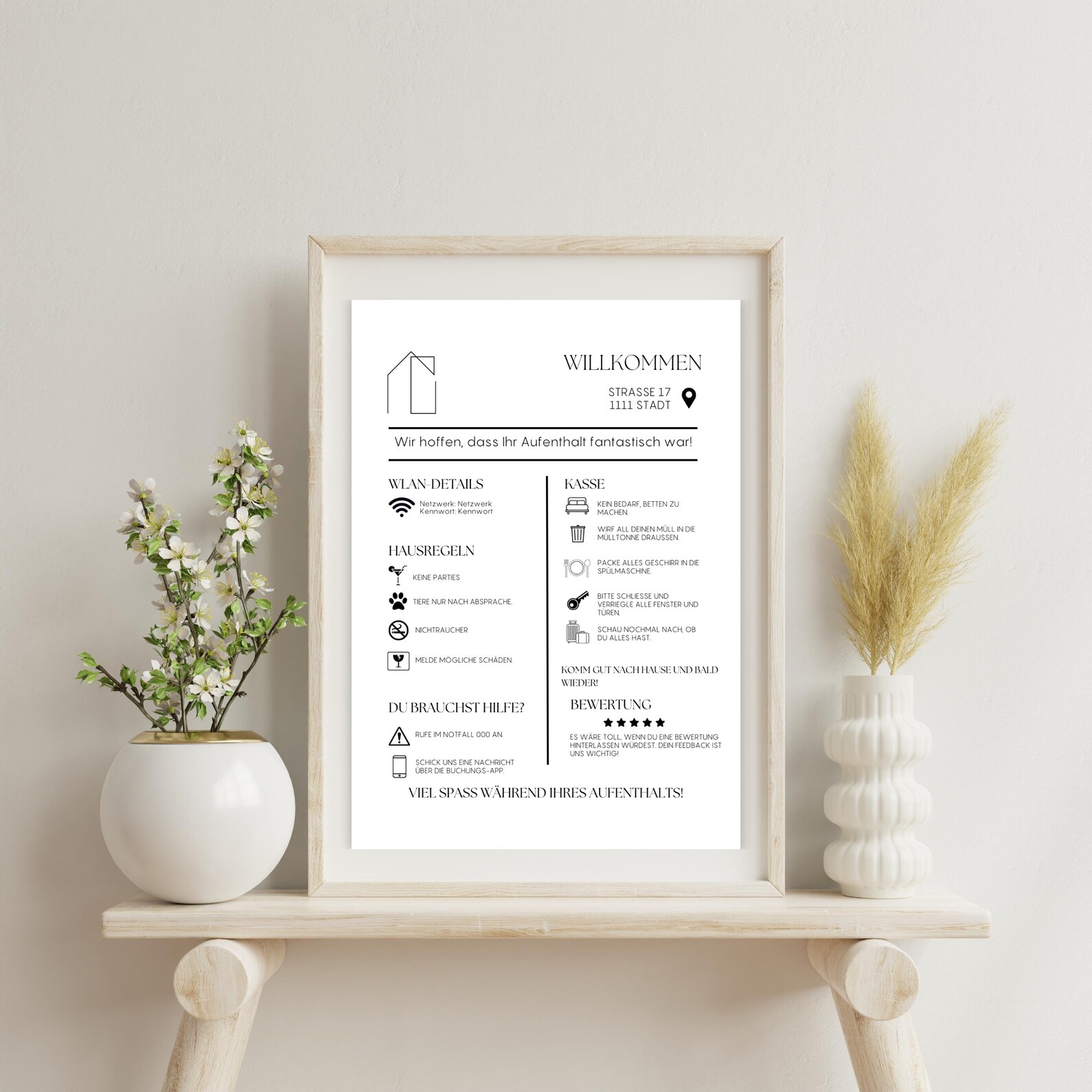 Welcome Sign Airbnb Hosts Vacation Rental Printable Guest Arrival ...