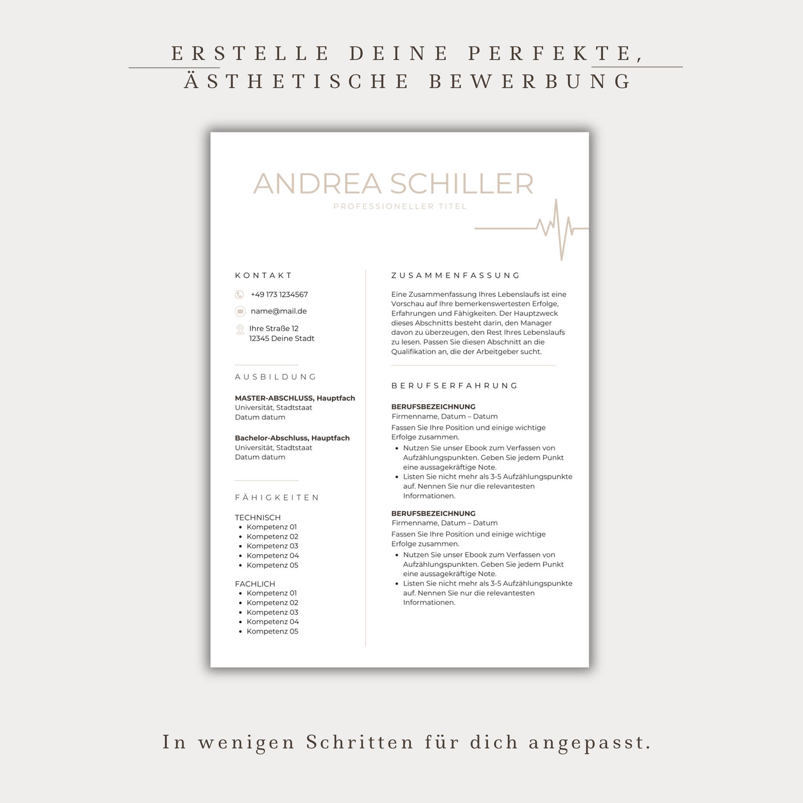 Nurse Resume Template Canva German Nursing Cover Letter RN New Nurse ...