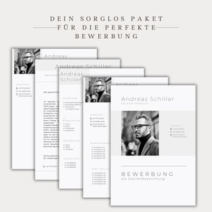 Application Template German CV in Table Creative Cover Letter Modern ...