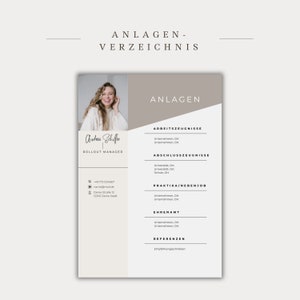 Application Template German CV in Table Creative Cover Letter Modern ...