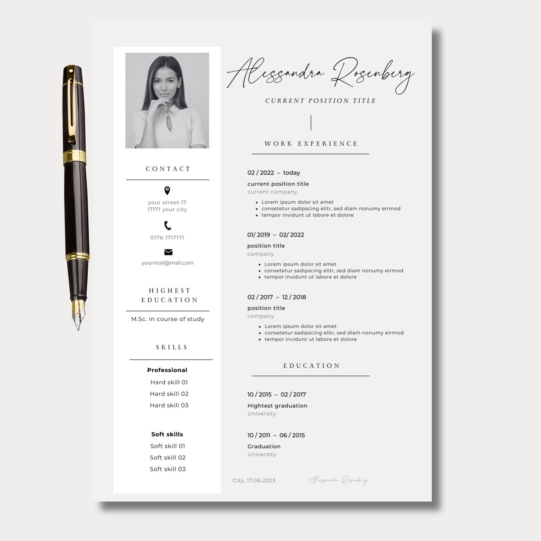 Modern Application Templates English Tabular CV Template Cover Sheet ...