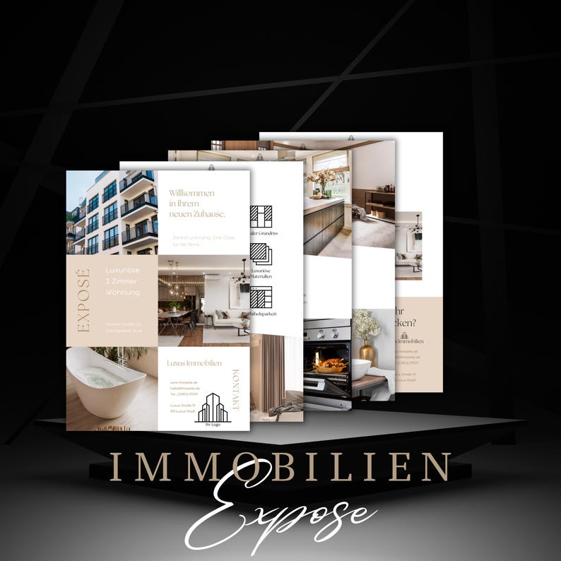 Real Estate Expose Template House Sale Agent Template Apartment Sale ...