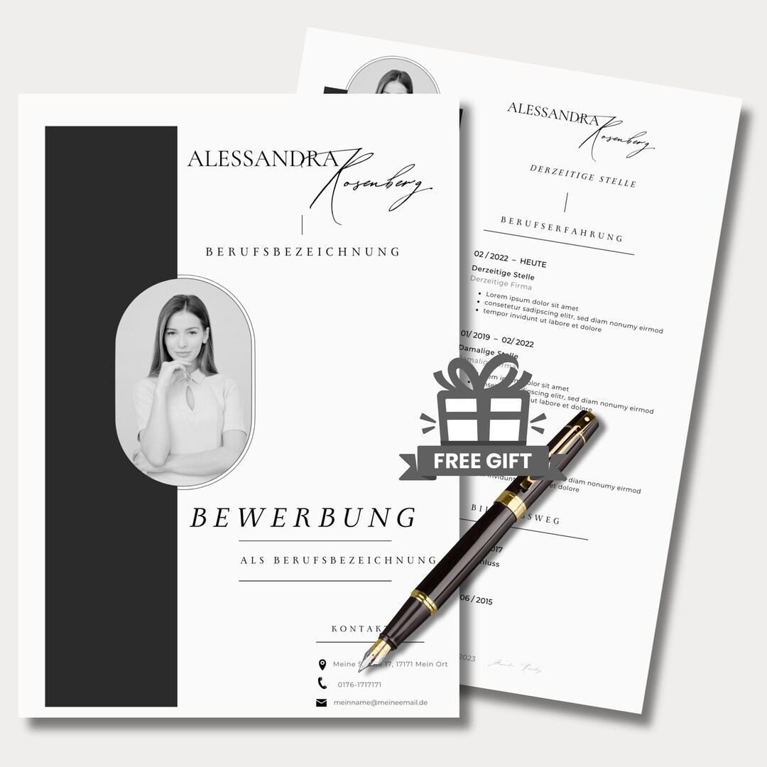 Modern Application Templates German Tabular CV Template Cover Sheet ...