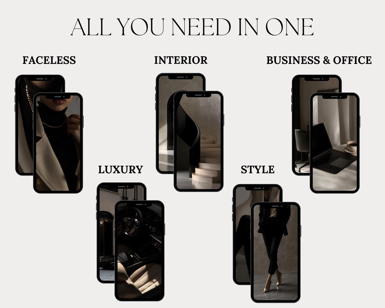 Stock Photo Bundle Dark Boss Lady Aesthetic Faceless Marketing Guide ...