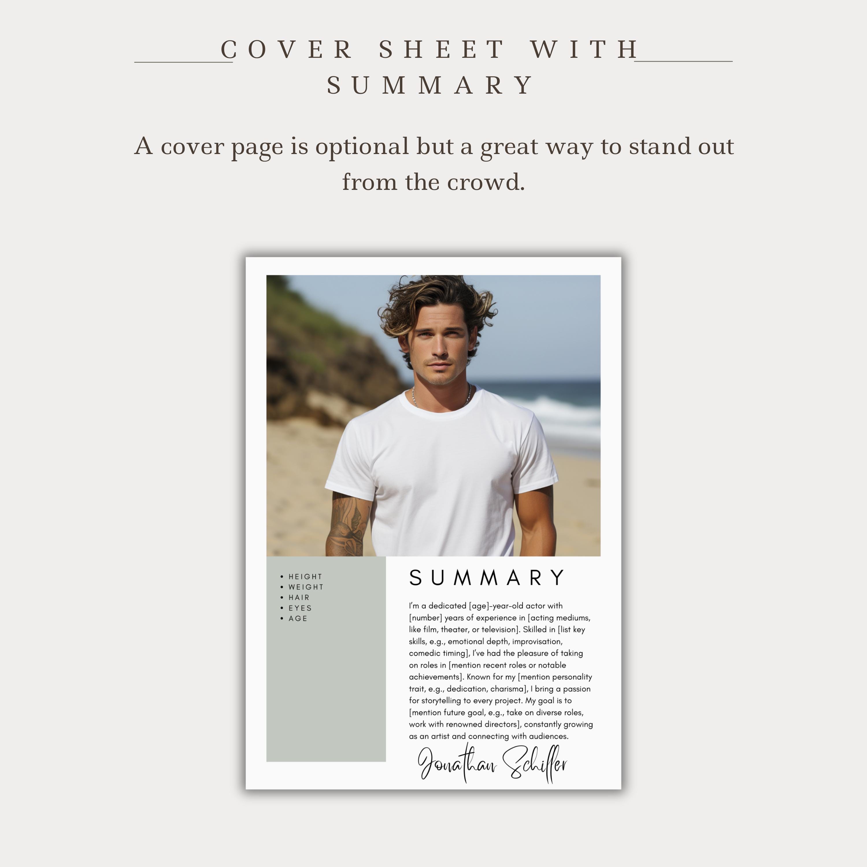 Male Actor Resume Template Boho Photo Canva Adult Model Actor ...