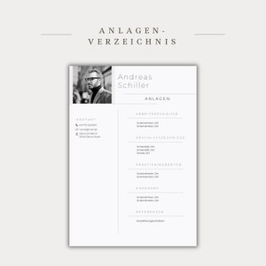 Application Template German CV in Table Creative Cover Letter Modern ...