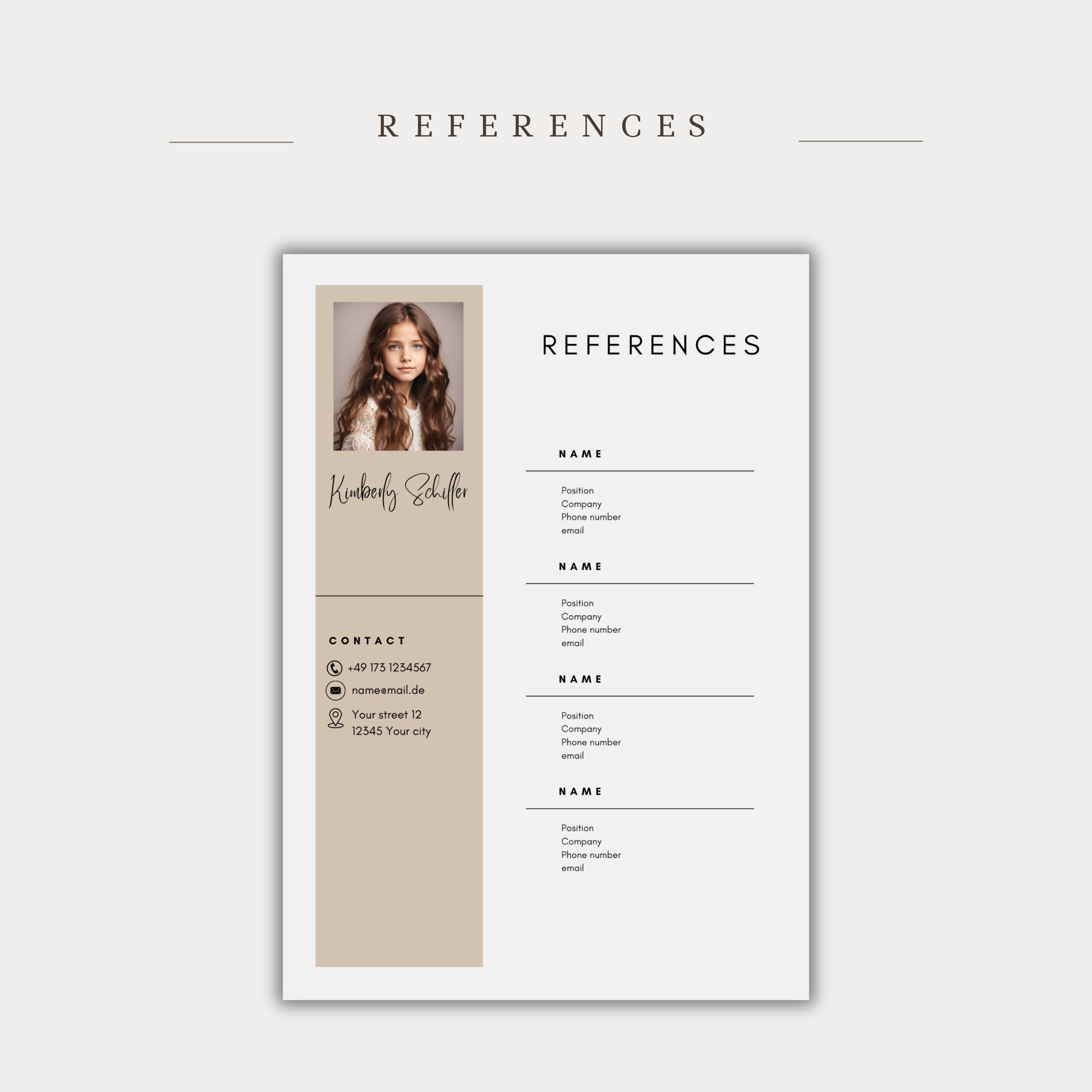 Child Actor Resume Template Boho Photo Canva Child Model Actor ...