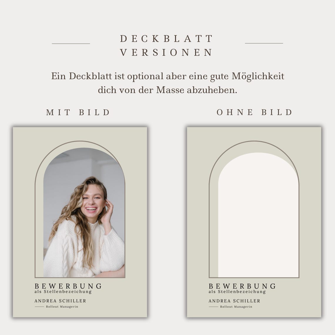 Application Template German CV Tabular Creative Cover Letter Modern ...