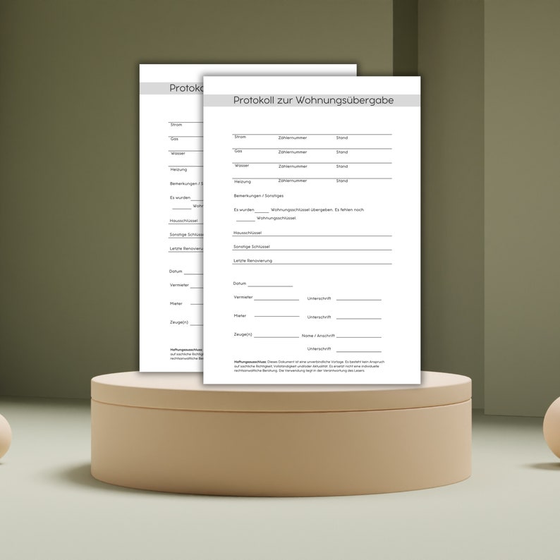 Modern Apartment Handover Protocol PDF Landlord Tenant to Do List Move ...
