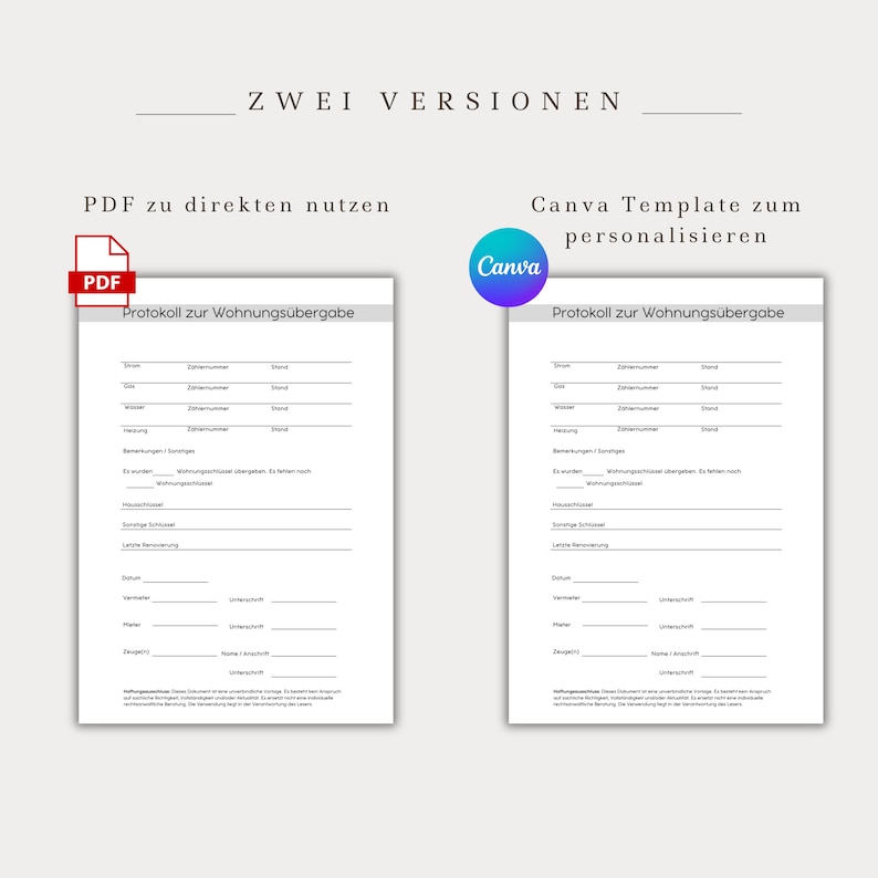Modern Apartment Handover Protocol PDF Landlord Tenant to Do List Move ...