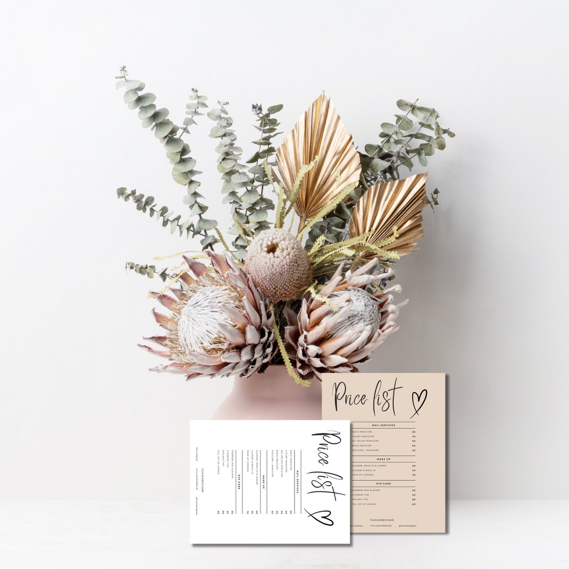 Minimal Beauty Business Price List Template Salon Price List Minimalist ...