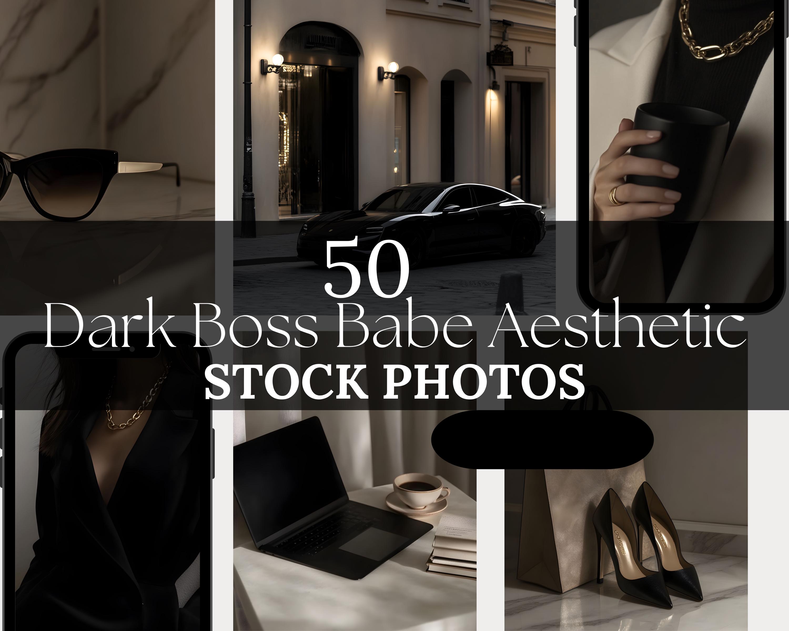 Stock Photo Bundle Dark Boss Lady Aesthetic Faceless Marketing Guide ...