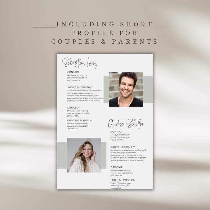 Tenant Resume Template Rental Application CV Creative Rental Cover ...