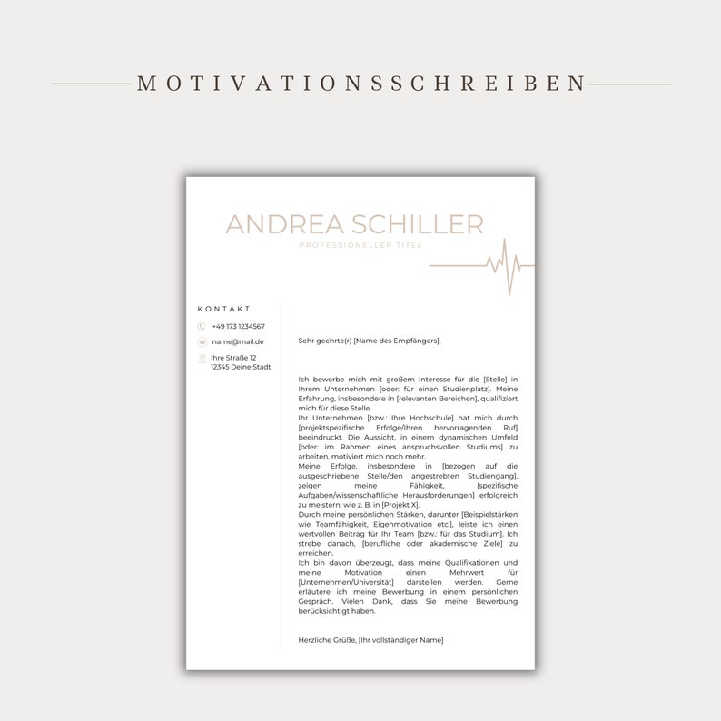 Nurse Resume Template Canva German Nursing Cover Letter RN New Nurse ...