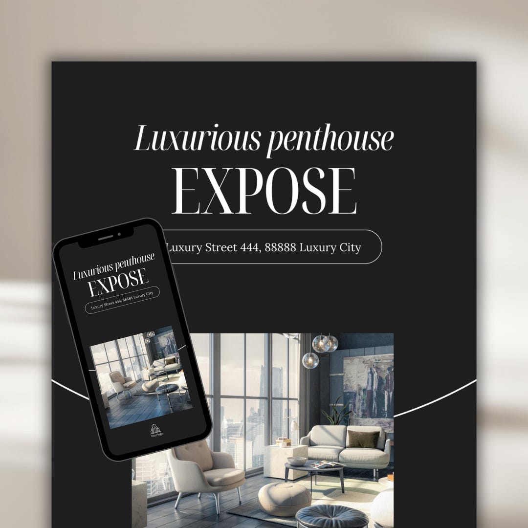 Real Estate Expose Template Listing Brochure House Selling Apartment ...