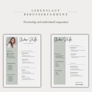 Application Template German CV in Table Creative Cover Letter Modern ...