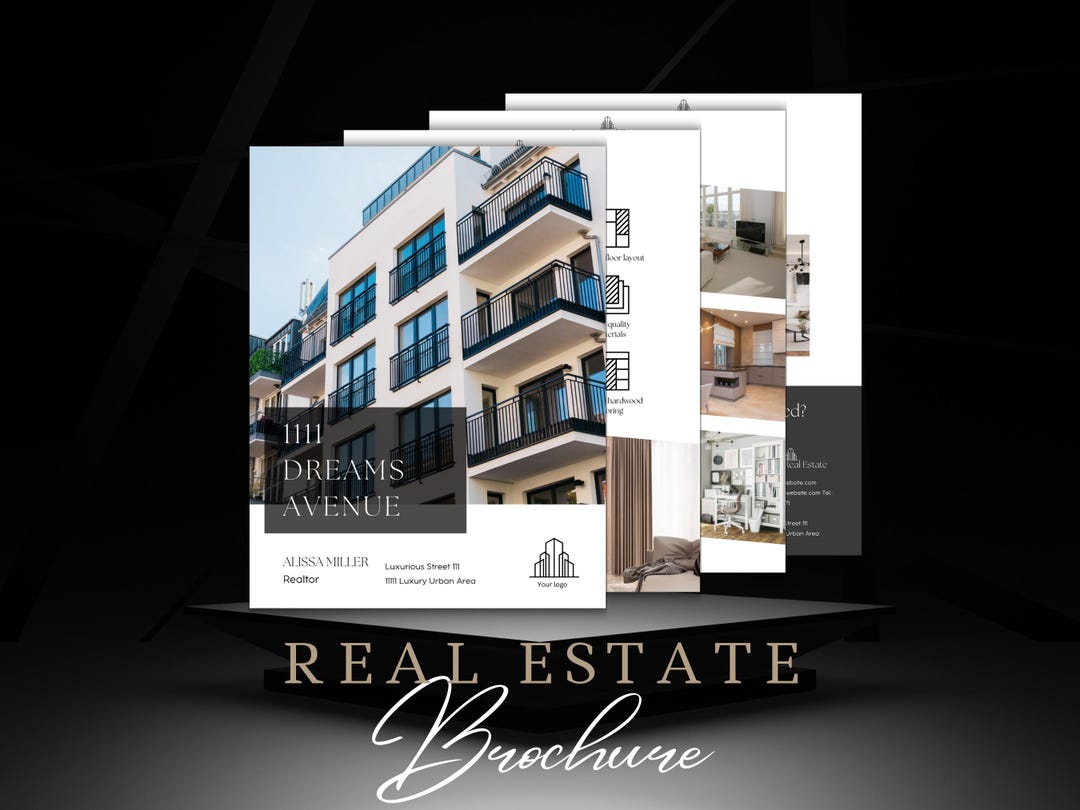 Modern Real Estate Brochure Editable Property Marketing Template Real ...