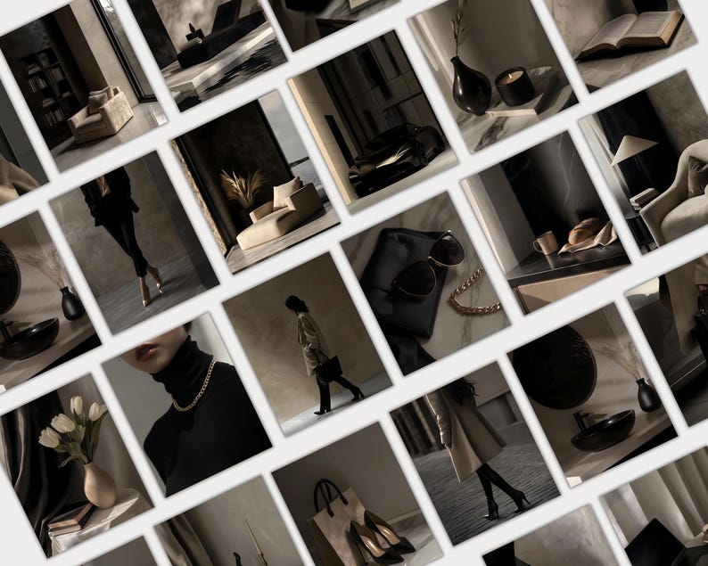 Stock Photo Bundle Dark Boss Lady Aesthetic Faceless Marketing Guide ...