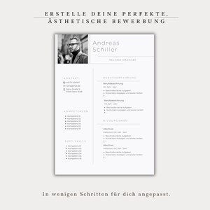 Application Template German CV in Table Creative Cover Letter Modern ...