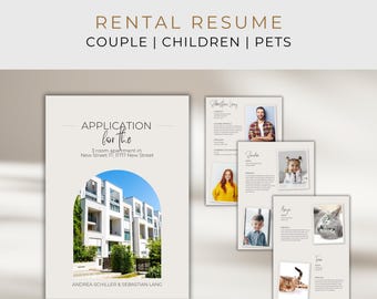 Tenant Resume Template - Rental Application CV, Creative Rental Cover ...