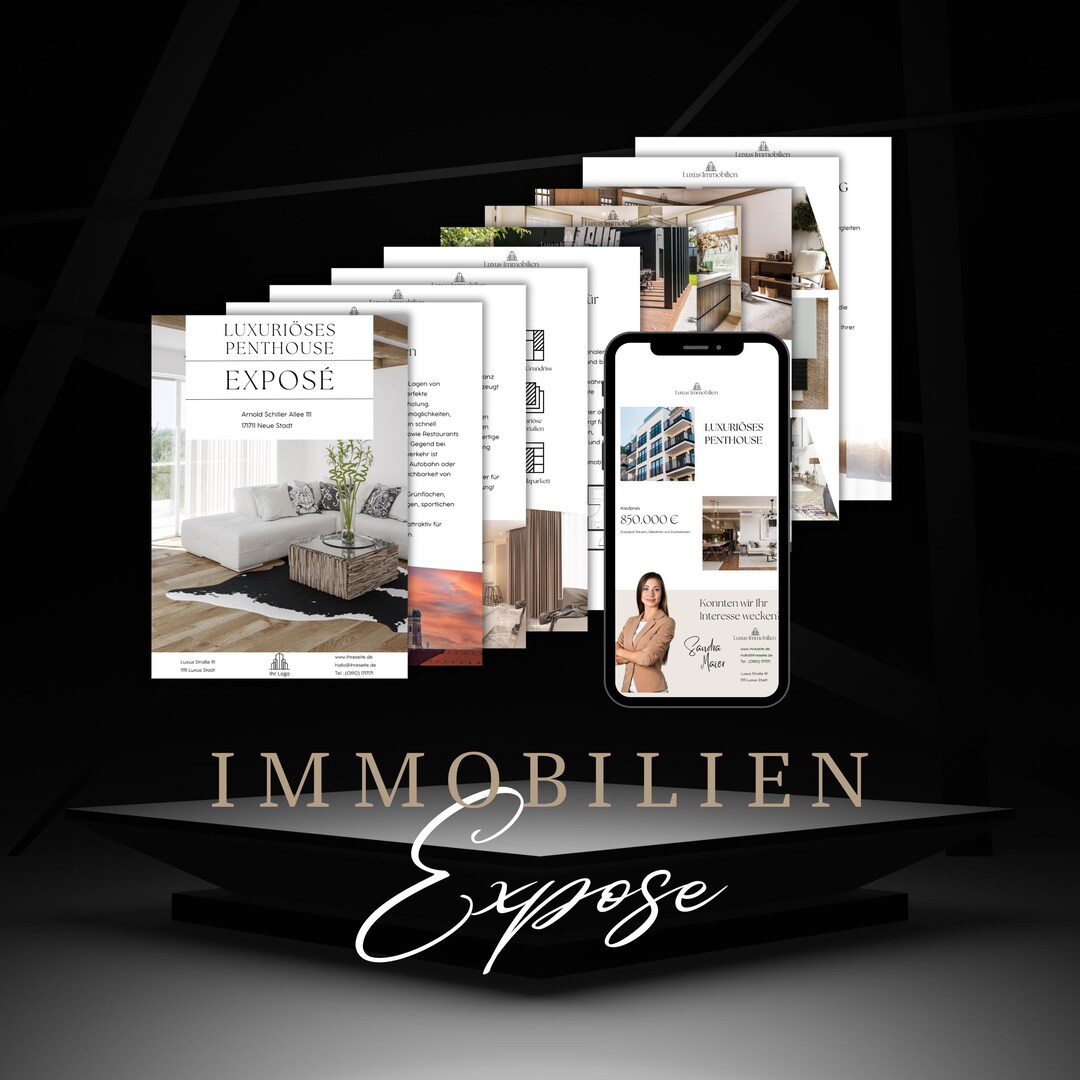 Real Estate Expose Template House Sale Agent Template Apartment Sale ...