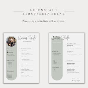 Application Template German CV Tabular Creative Cover Letter Modern ...