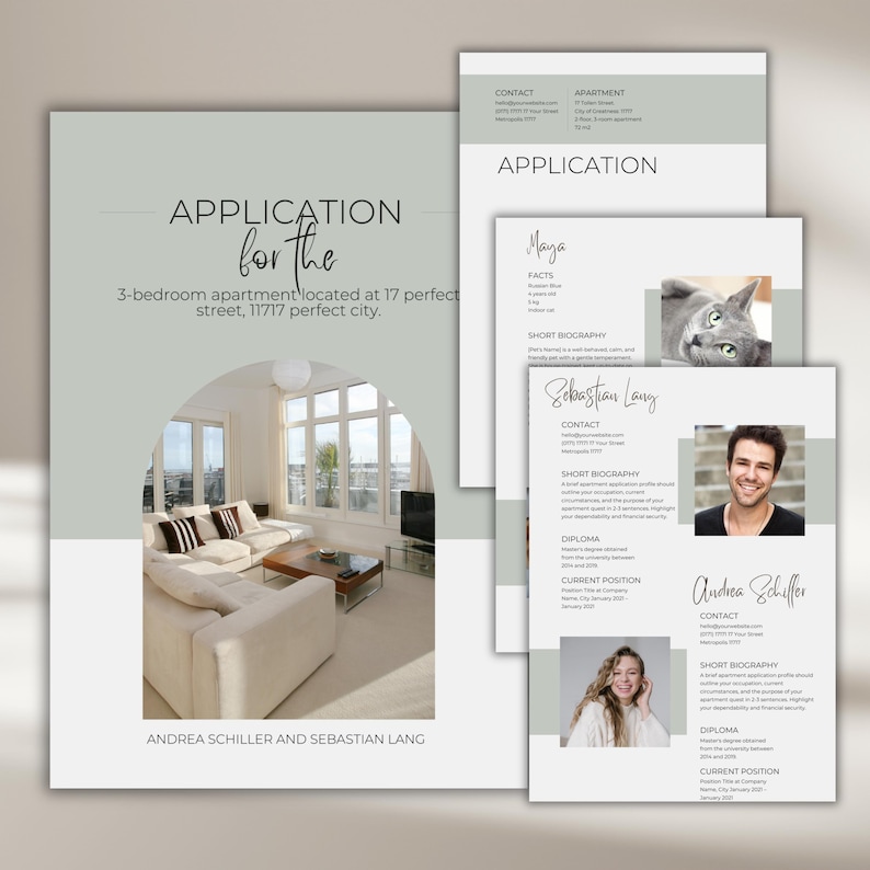 Tenant Resume Template Rental Application CV Creative Rental Cover ...