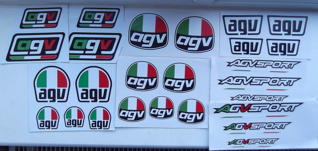 Large Set of Agv Stickers. Waterproof Vinyl Suitable for Vehicles. - Etsy