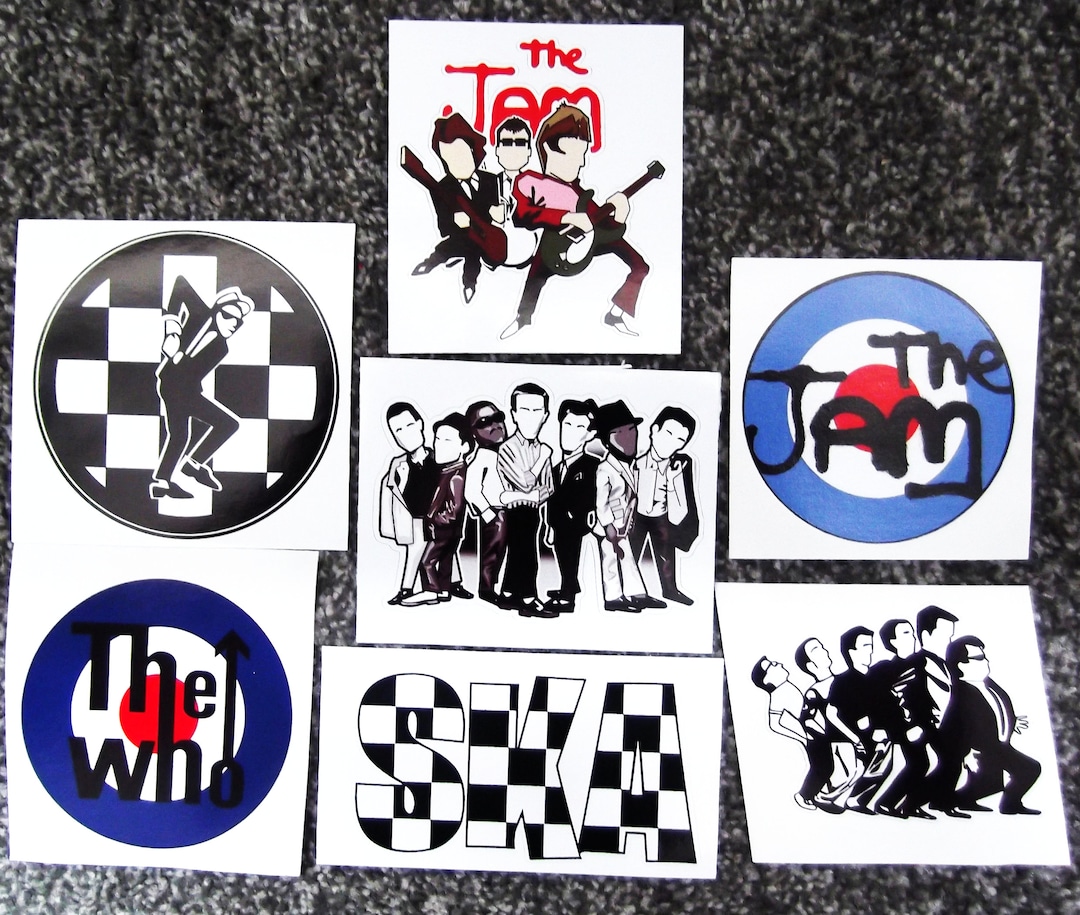 7 X Vinyl Stickers, Ska Mod Rockers Soul Rock Music ,suitable for ...
