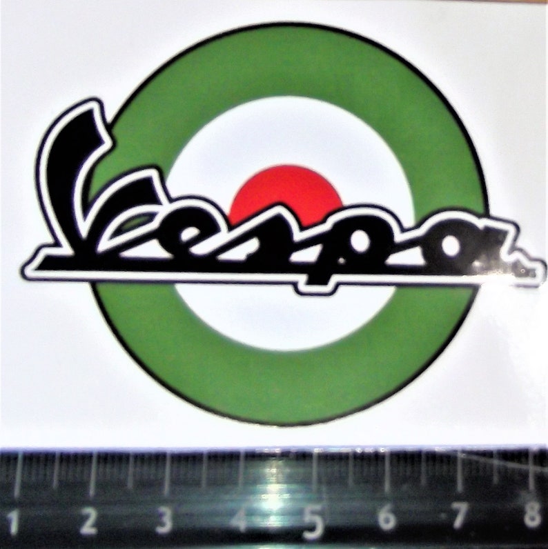 9 Vespa Vinyl Stickers , Badges, Logos, for Scooters, Helmets. Bikes ...