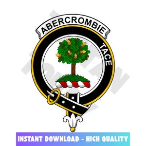 Clan Abercrombie Tartan Crest, Badges, Heraldry, Clans, Family Scotland ...