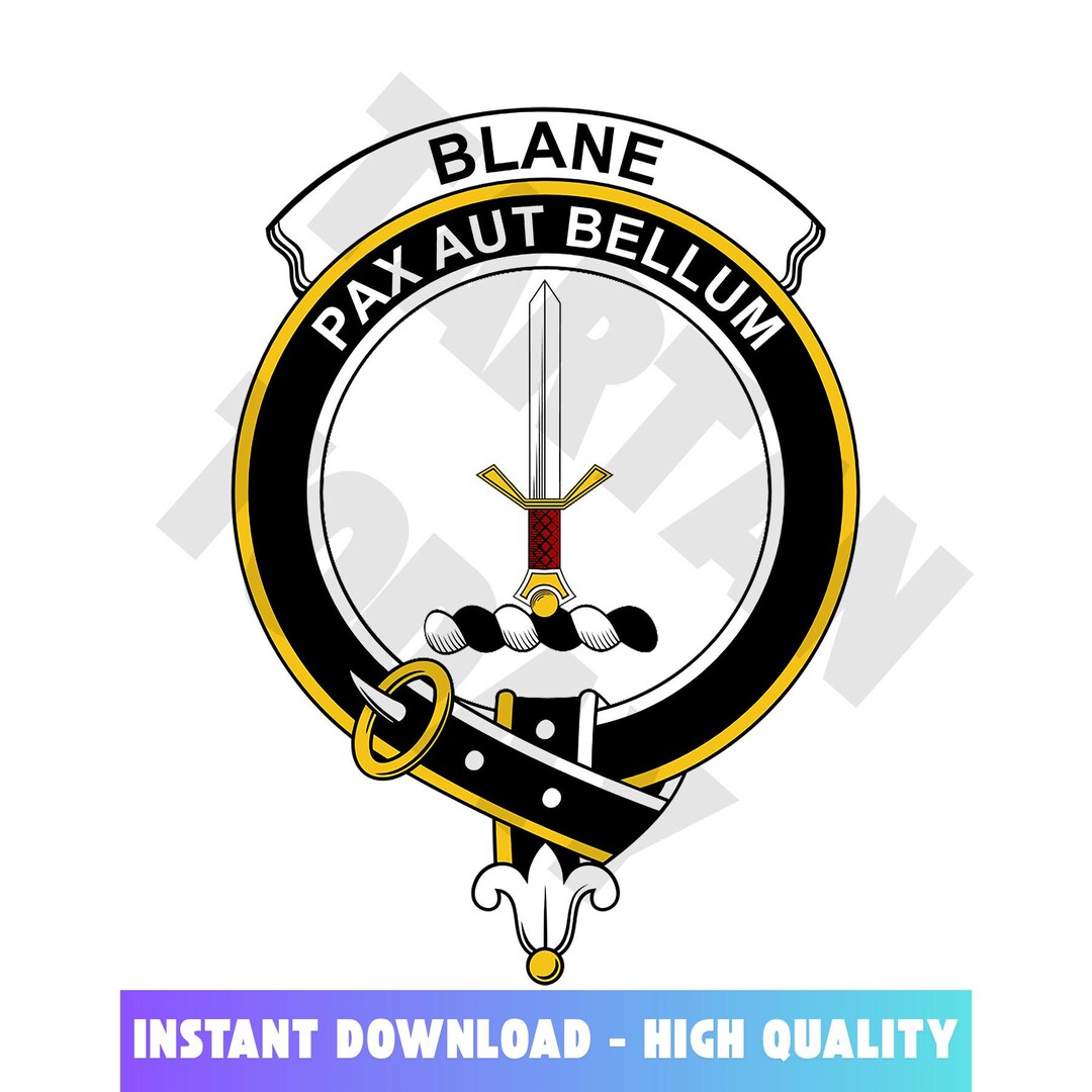 Clan Blane Tartan Clan Crest, Badges, Heraldry, Clans, Family Scotland ...