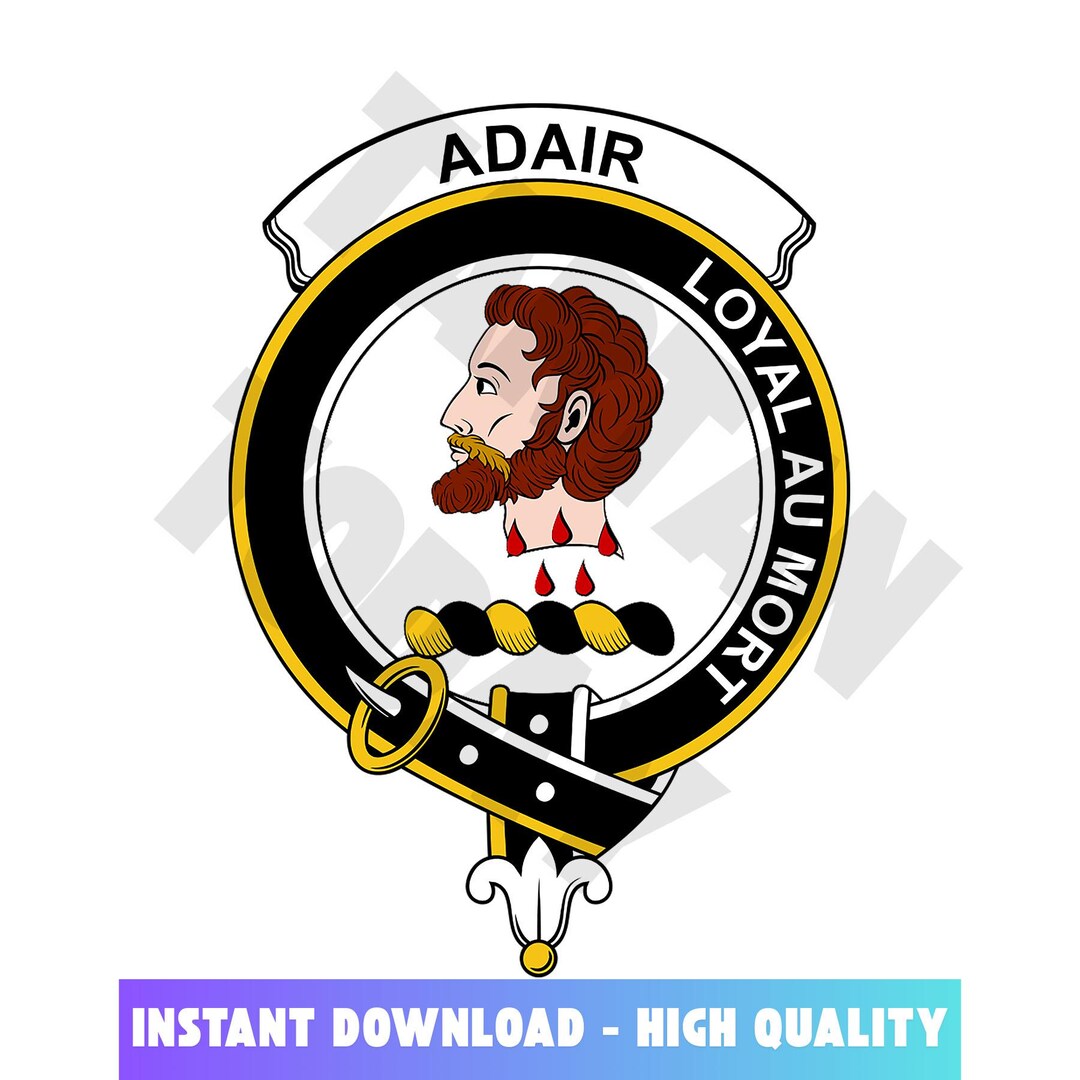Clan Adair Tartan Crest, Badges, Heraldry, Clans, Family Scotland PNG ...
