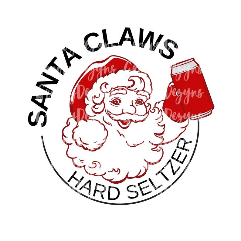 Santa Claws (white/black Wording) - Etsy